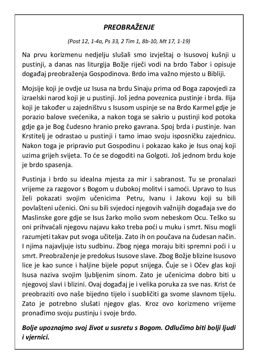 5. ožujka 2023. | Župa Rožat