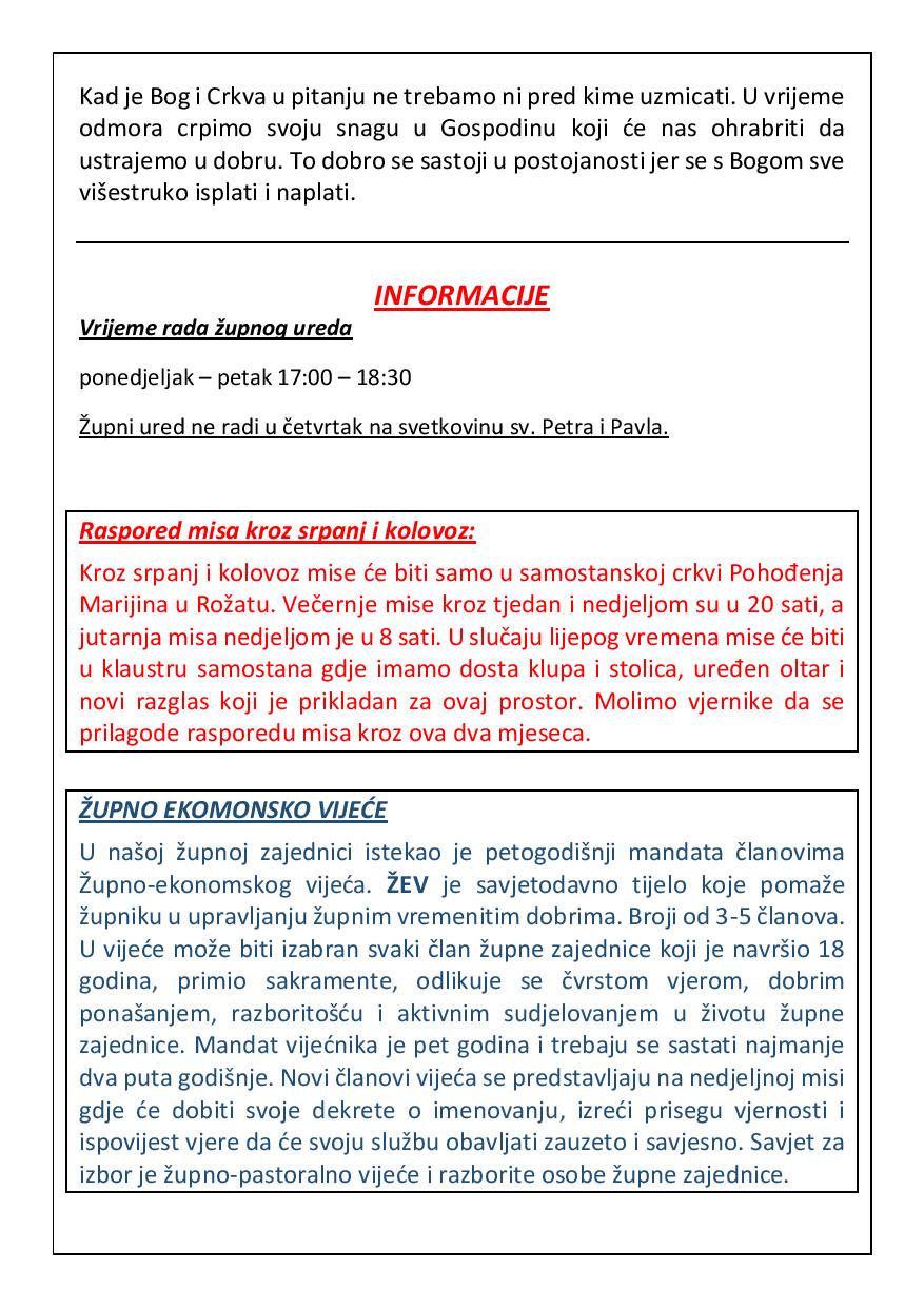 25. lipnja 2023. | Župa Rožat