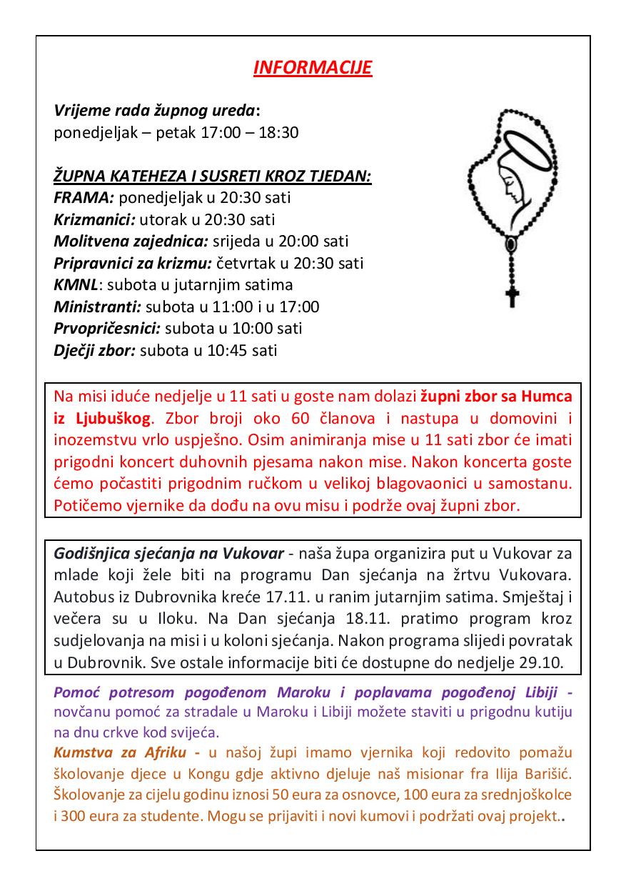 22. listopada 2023. | Župa Rožat