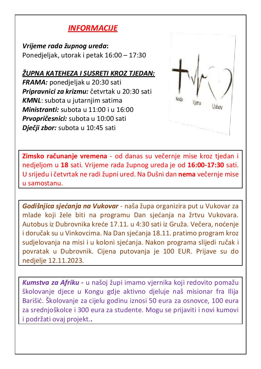 29. listopada 2023. | Župa Rožat