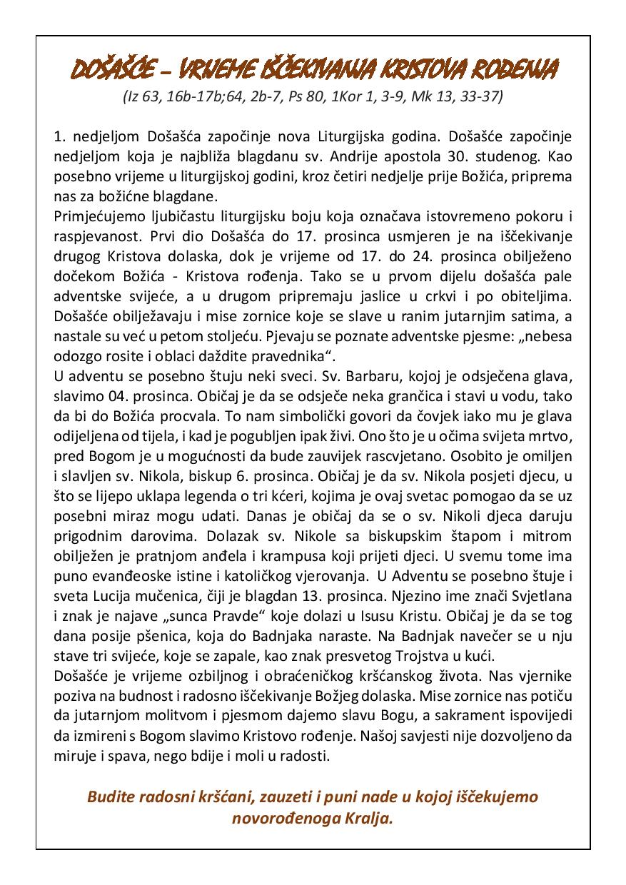 3. prosinca 2023. | Župa Rožat