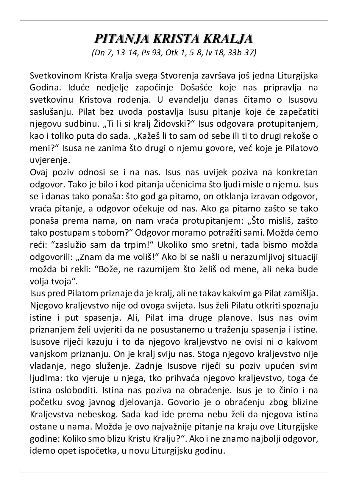 24. studenoga 2024. | Župa Rožat